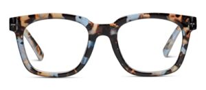 peepers by peeperspecs womens to the max blue light blocking reading glasses, blue quartz, 49 us(+1.75)