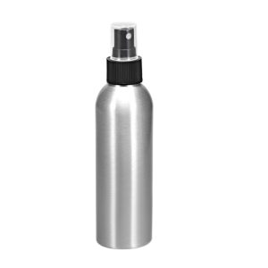 uxcell 5oz/150ml aluminium spray bottle with black fine mist sprayer, empty refillable container travel bottle for kitchen bathroom or plants water sprayer