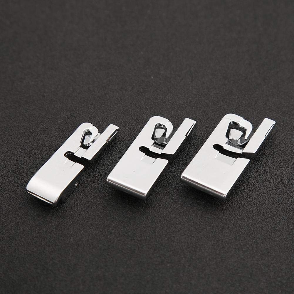 3 Pieces Narrow Rolled Hem Sewing Machine Presser Foot Set for Singer, Brother, Janome, Kenmore, and More Household Multi-Function Sewing Machines (3mm, 4mm, 6mm)