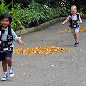 Ride Safer Travel Vest with Zipped Backpack-Wearable, Lightweight, Compact, and Portable Car Seat. Perfect for Everyday use or Rideshare, Travel, and Rental Car. (Large/Yellow)