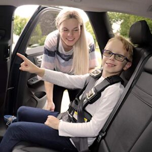 Ride Safer Travel Vest with Zipped Backpack-Wearable, Lightweight, Compact, and Portable Car Seat. Perfect for Everyday use or Rideshare, Travel, and Rental Car. (Large/Yellow)