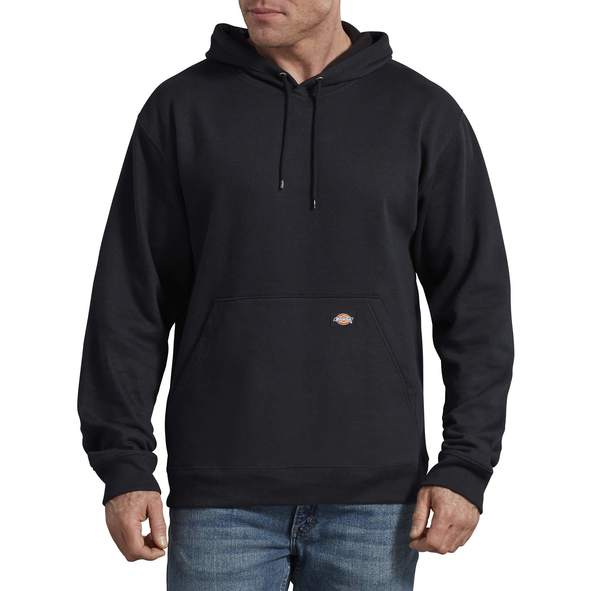 Dickies Men's Big Pullover Fleece Hoodie, Black, X-Large Tall