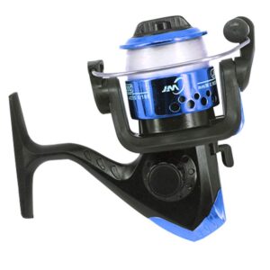 fagdsyigao 3 bearing balls fishing reel,mini high speed spinning fishing reel with 60m transparent line blue