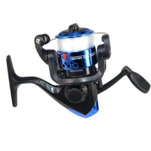 FAgdsyigao 3 Bearing Balls Fishing Reel,Mini High Speed Spinning Fishing Reel with 60m Transparent Line Blue