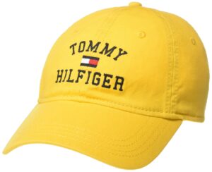 tommy hilfiger men's tommy adjustable baseball cap, golden glow, os