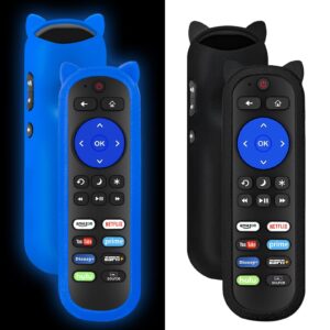 pack of 2 universal remote for roku remote, for roku player remote, for roku tv remote, for roku box 1 2 3 4, roku express, roku premiere, roku ultra, for tcl hisense onn roku tv with anti-lost case