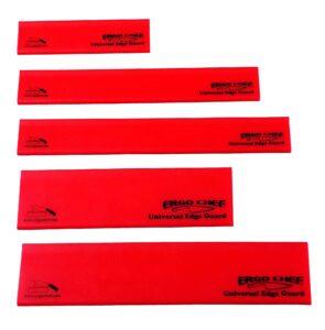 ergo chef 5pc universal knife edge guard set (red) multi-sized/chef knife, santoku, bread, utility and paring knives