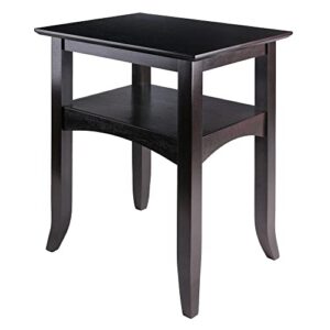 winsome camden end table, coffee, 17.32x22.44x25.98