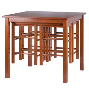 Winsome Wood Stella Snack Table, 33.07x33.07x30.16, Teak