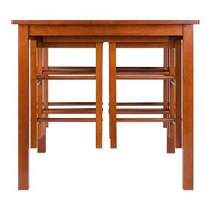 Winsome Wood Stella Snack Table, 33.07x33.07x30.16, Teak