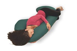 new microfiber zippered replacement maternity body pillow cover (green)