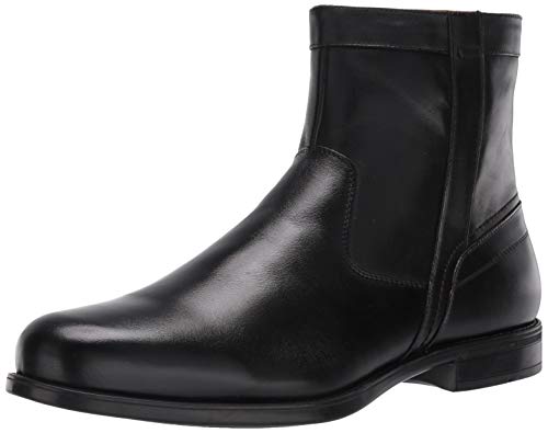 Florsheim Men's Medfield Plain Toe Zip Boot Fashion, Black, 14 Wide