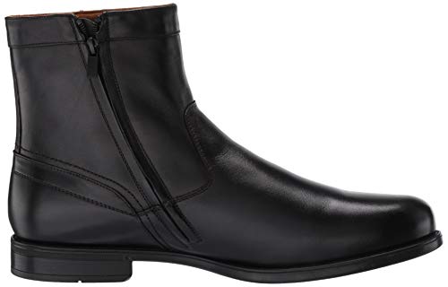 Florsheim Men's Medfield Plain Toe Zip Boot Fashion, Black, 14 Wide