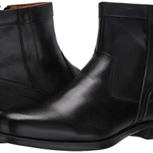 Florsheim Men's Medfield Plain Toe Zip Boot Fashion, Black, 14 Wide