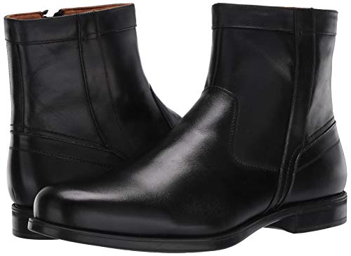 Florsheim Men's Medfield Plain Toe Zip Boot Fashion, Black, 14 Wide