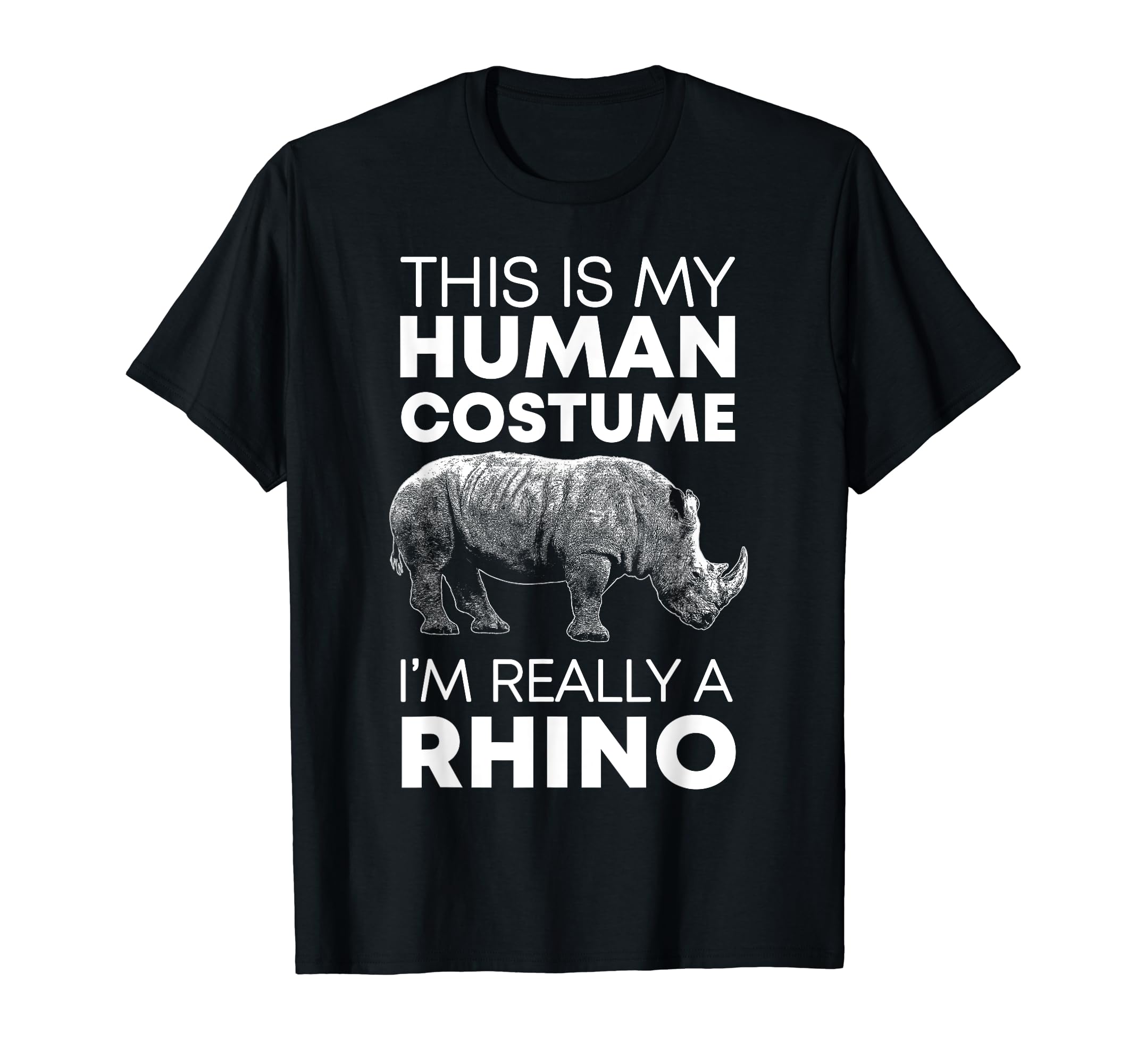 Funny Human Costume Rhino Vintage Rhinoceros Love T-Shirt