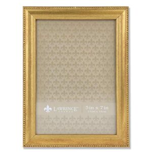 lawrence frames classic bead picture frame, 5x7, gold