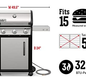 Weber Spirit S-315 NG Gas Grill, Stainless Steel