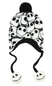 nightmare before christmas jack skellington allover print laplander beanie white