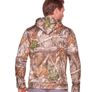 Colosseum Realtree Men's Essential Camo Lightweight Performance Pullover Hoodie (RT Edge, Medium)