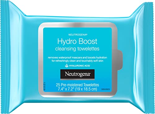 Neutrogena Hydro Boost Facial Cleansing Wipes, 25 Ea, 25count