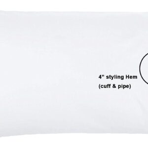 Lasimonne White Pillowcases,Pack of 6, Standard/Queen Size, 200 Thread Count Percale, CVC Pillow Cover