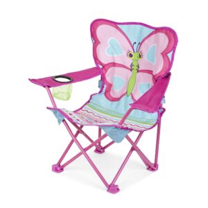 melissa & doug cutie pie butterfly camp chair (frustration-free packaging) , pink