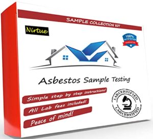 asbestos test kit 1 pk- includes all lab fees - test popcorn ceiling, tile, insulation, adhesive, mastic, drywall and other materials for asbestos (72hr turnaround)