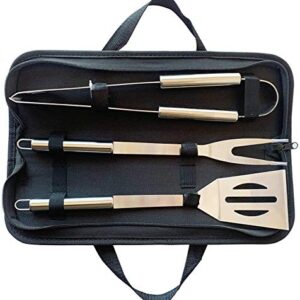 LLRY BBQ Grilling Tools Set - Stainless Steel Grilling Accessories with Free Portable Bag. (3PCS)