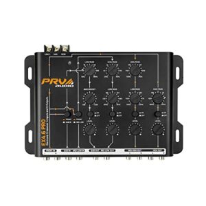 PRV AUDIO Crossover Car Audio EX4.6 PRO 4 Way or 3 Way Electronic Crossover 9 Volts, 4 in 6 Out RCA Channels Car Sound Processor