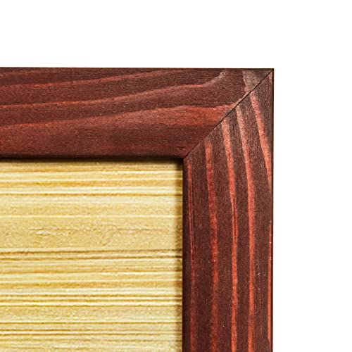 Rustic Wooden Picture Frames 8x10 - Cherry - Set of 2 - Natural Eco Solid Wood and High Definition Real Glass for Wall Hanging and Tabletop Photo Frame