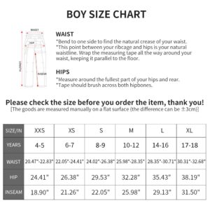 JOMLUN Boy's Fleece Lined Hiking Pants Outdoor Soft shell Snow Ski Waterproof Windproof Warm Cargo Insulated Trousers Winter