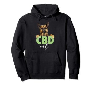 cbd shirt dog german shepherd gifts funny hemp oil for dogs pullover hoodie