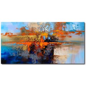 hand painted abstract oil painting on canvas modern wall art decor