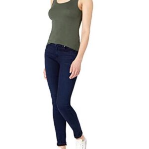 Amazon Essentials Women's Slim-Fit Tank, Pack of 2, Dark Olive/Gold, Large