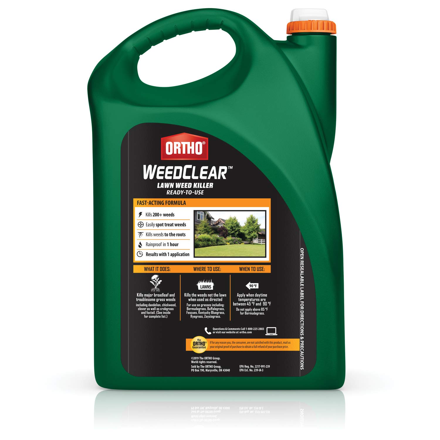 Ortho WeedClear Lawn Weed Killer Ready-to-Use Refill: For Northern Lawns, 1.33 gal.