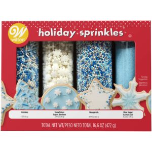 Wilton Winter Sprinkles Mega Set of 4, 16.6 oz, blue and white