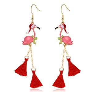 Christmas Drop Dangle Earrings Sets Long Jingle Bell Earrings For Women Xmas Jewelry Christmas Snowman Santa Claus Christmas Tree Flamingo Penguin Earrings