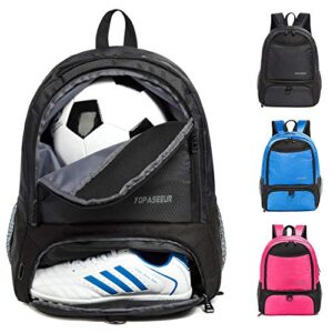 youth soccer bags boys girls soccer backpack basketball vollyball football backpack with ball compartment sports bag gym