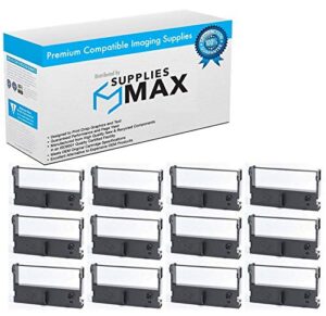 suppliesmax compatible replacement for citizen cd-s500/s501/503 black p.o.s. printer ribbons (12/pk) (ir-31b_12pk)