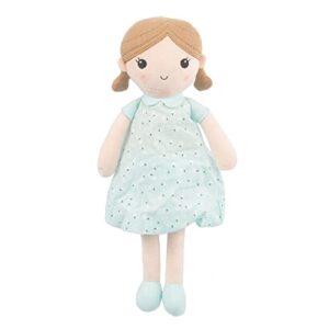 linzy toys, soft plush mint blue emily rag doll, 15"