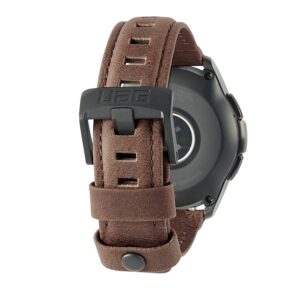 URBAN ARMOR GEAR UAG Compatible with Samsung Galaxy Watch 6 40/44mm, Watch 6 Classic 43/47mm Fits 20mm Lug Italian Leather Replacement Watch Strap Leather Brown