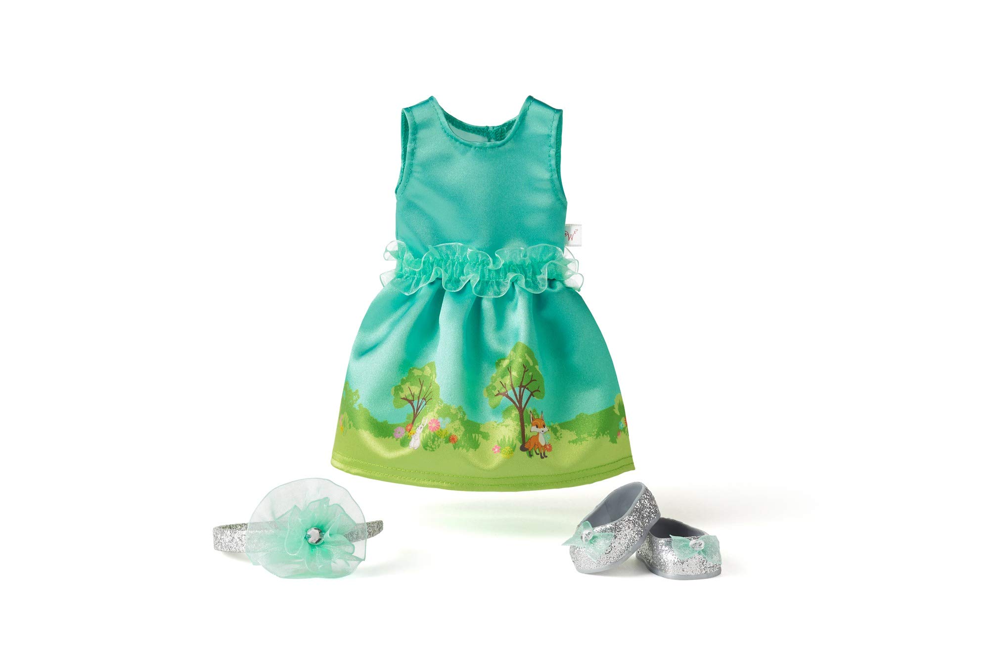 American Girl WellieWishers 14.5-inch Doll Garden Adventure Outfit with Silver Headband and Matching Shoes, For Ages 4+