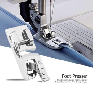 Hemming Foot Kit 6Pcs Hemmer Foot Sewing Machine Presser Foot Hemmer for Brother Singer Janome Low Shank Sewing Machine Use Rolled Hem Presser Foot