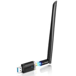 wireless usb wifi adapter for pc, ac1300mbps usb 3.0 wireless wifi dongle 2.4g/5g dual band network adapter wireless adapter for windows 11/10/ 8/7/ xp mac 10.7 to 10.15 laptop desktop gaming