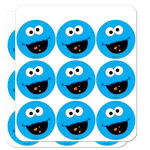 sesame street cookie monster face planner calendar scrapbooking crafting stickers