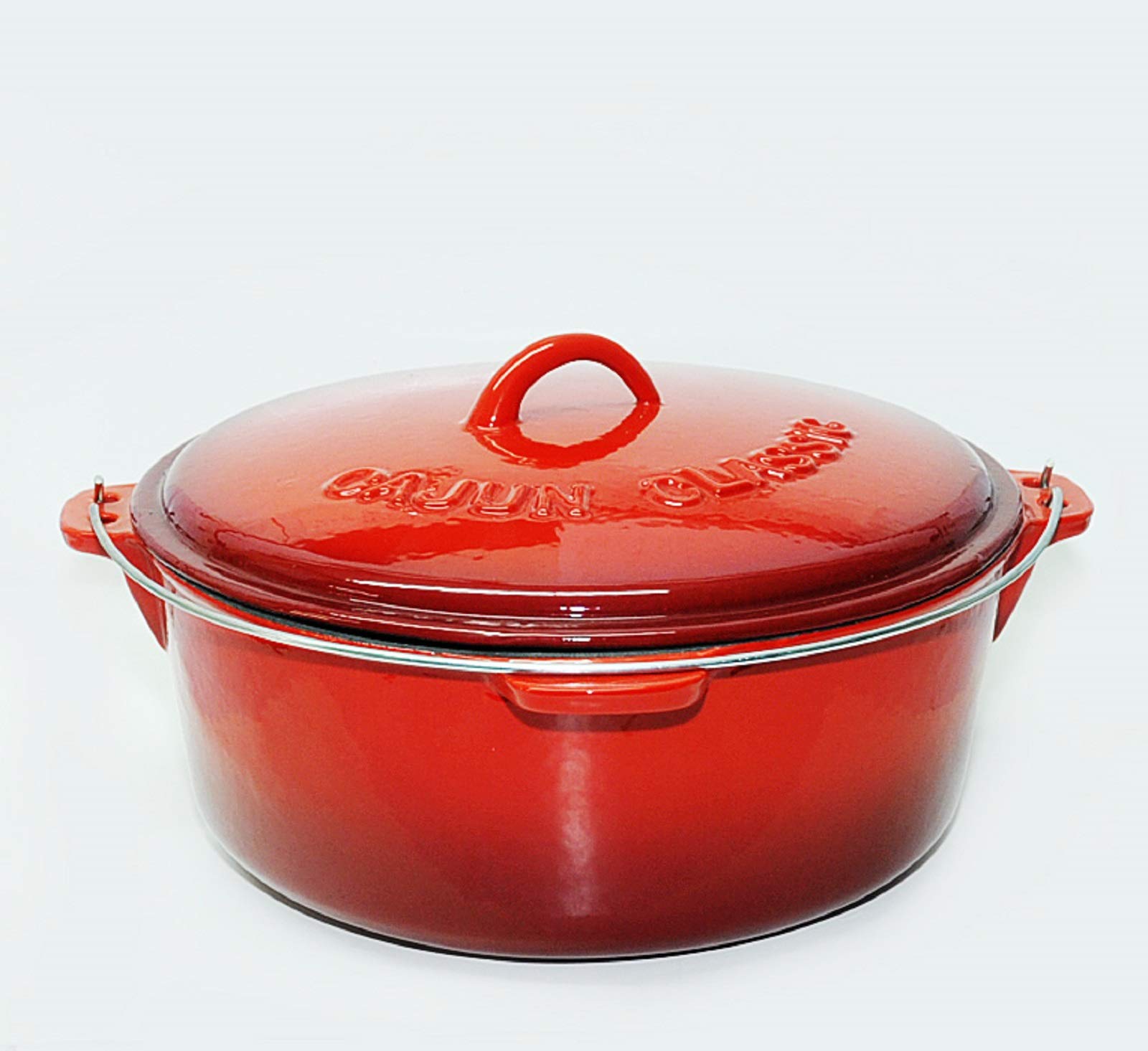 9 Qt. Red Enamel Coated Cast Iron Dutch Oven