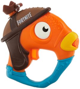 supersoaker nerf fortnite fishstick water blaster - fortnite fishstick character design - easy-to-carry micro size - for kids, youth, adults