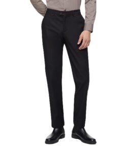 calvin klein men's modern stretch wrinkle resistant chino pants in slim fit, black, 38x32