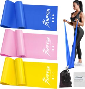 exercise resistance bands, physical therapy bands, strength training, yoga, pilates, stretching, non-latex elastic band with different strengths,workout bands for home